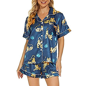 VENTELAN Women's Pajama Set Plus Size Super-Soft Short & Long Sleeve Top With Pants Two-piece Pjs Set,2XL