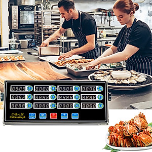 Commercial Restaurant Kitchen Timers 12 Channel Digital Cooking Timers Multiple for Restaurant Home Kitchen