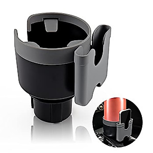 ZXXSFM Dual Expandable Car Cup Holder Expander for Car,Cupstation is A 2-in-1 Cup Holder Expander,Cup Captain Cup Holder,Golf Cart Phone Holder,Fits Most Water Bottles,Drinks,Cell Phones and Cars