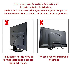 TV Stand, Base Table Top TV Stand, TV Legs TCL LCD LED Flat Screen TVs, TV Stand Mount Legs with Screws, Suitable for Small Sized TVs