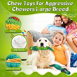 Jeefome Large Dog Chew Toys: 2 Packs Indestructible Dog Toys for Aggressive Chewers - Tough Dog Toys for Large Breeds