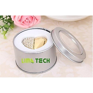 Shiny Crystal Heart Shape USB Flash Drive with Necklace(Clear)