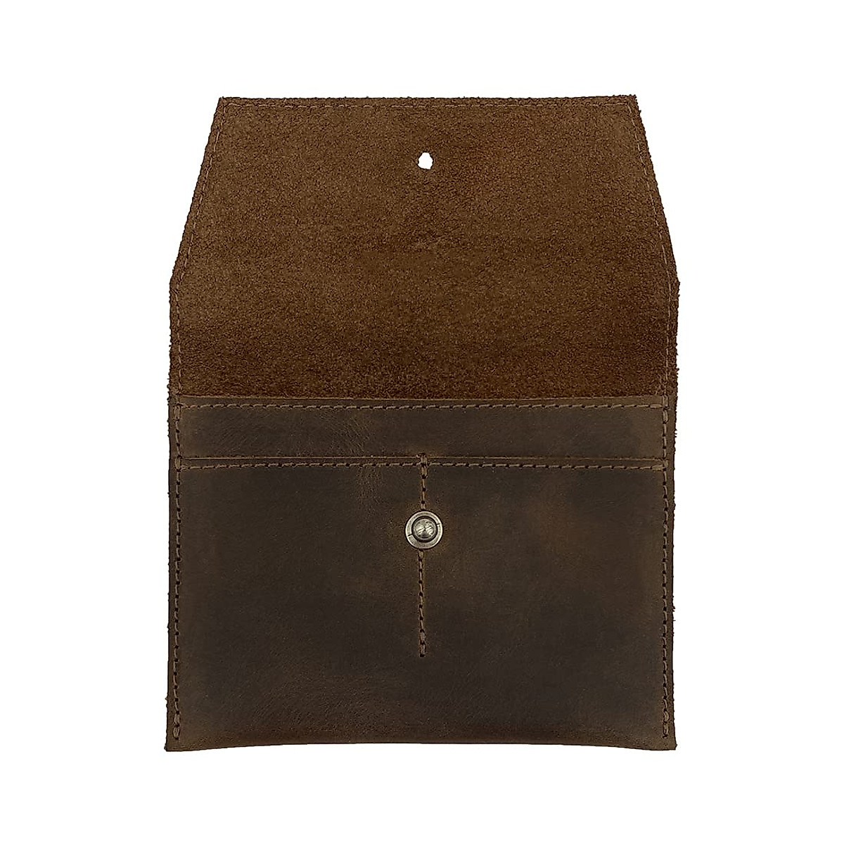 Heather's, Minimalist Wallet Handmade from Full Grain Leather - Durable Cash Organizer, Card Holder - Versatile Accessory for Everyday Use, Travel - Bourbon Brown