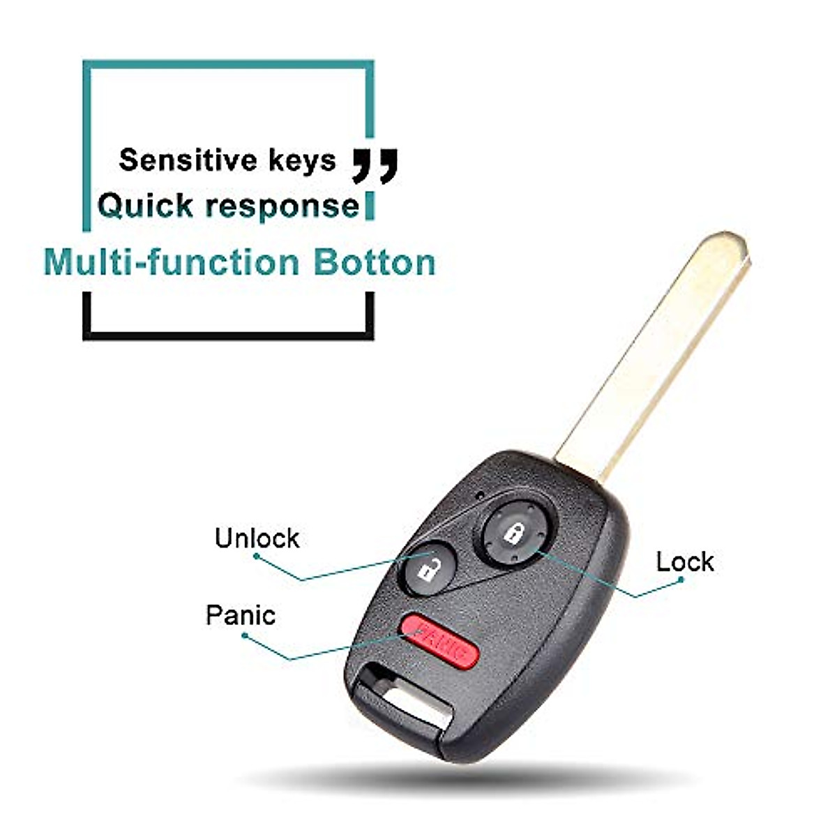 SELEAD 3 Buttons Keyless Entry Remote Control Car Key Fob Clicker Transmitter fit for Honda for Pilot 2005-2008 Antitheft Keyless Entry Systems 35111-S9V-325-2 CWTWB1U545-2 1pc US Stock