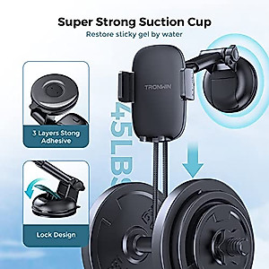 TRONWIN Car Phone Holder Mount 4 in 1 Suction Cup Cell Phone Holder for Car Dashboard Windshield Air Vent Car Phone Mount Dashboard Compatible with iPhone Samsung LG