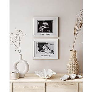 J.JOY Ultrasound photo frame plus newborn frame set wood