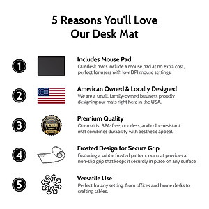 Awnour Clear Desk Mat, 34x17 inches, Clear Table Protector, Desk Protector Mat Clear, Desk Mats on Top of Desks, Clear Desk Protector, Transparent Desk Writing Mat with Mouse Pad for office & home
