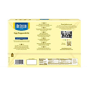 De Cecco Pasta, Egg Pappardelle, 8.8 Ounce