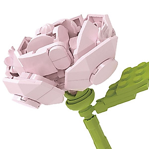 Building Block Flower Plastic Simulation Flower Kids Building Block Toys Vibrant Color Multi-Purpose