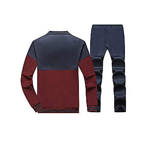 Tebreux Men's Sports Tracksuit Sweatsuit Casual Sweatpants Full-Zip Running Jogging Set Yellow M