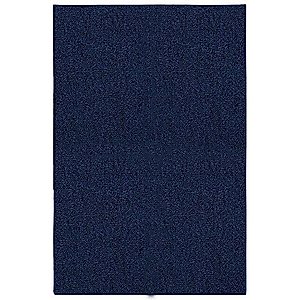 Ambiant Saturn Collection Solid Color Indoor Outdoor Area Rugs Navy - 3' x 5'