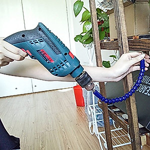 4 Pcs Flexible Drill Bit Extension, Screwdriver Soft Shafts, 11.6 inch, FineGood Universal Drill Connection - Black, Red, Blue, Orange