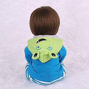 CHAREX Realistic Reborn Baby Dolls Lifelike Weighted Reborn Boy 18 inch Toddler Soft Body Toy Giraffe Gift Set