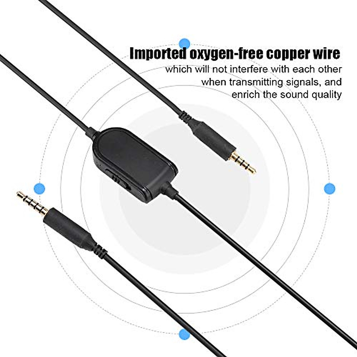 A10 Headphone Audio Cable, 6.56ft 3.5mm Replacement Headphone Audio Cable Cord for Astro A10/A40 Head-Mounted Gaming Headset with Tuning