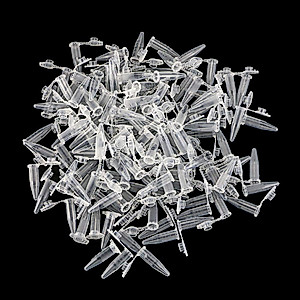 Twdrer 500PCS 0.5ML Clear Plastic Graduated microcentrifuge Test Tubes with Attached Lid,Micro Centrifuge Small Sample Bottle Vials Container with Cap for Lab