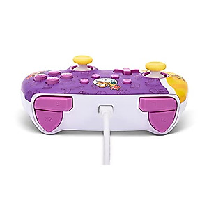 PowerA Enhanced Nintendo Switch Wired Controller - Princess Peach Battle, Mario, Gamepad, game controller, Mappable Advanced Gaming Buttons, 10ft Cable, 3.5mm headphone jack, Wired Pro Controller for Switch, Officially Licensed by Nintendo