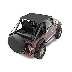Bestop 5250801 Traditional Bikini Top for 1976-1991 CJ7/CJ8 & Wrangler,Black