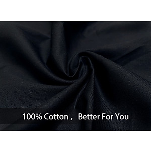 iMaylex Soft 100% Egyptian Cotton Zipper Pillow Case, Cozy and Lightweight Pillowcase, Set of 2, Black, Standard, 20" x 26"