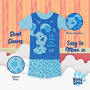 Nickelodeon Paw Patrol | Baby Shark Clues & You 4-Piece Snug-fit Cotton Pajama Set, Soft & Cute for Kids, Cool Blue, 2T