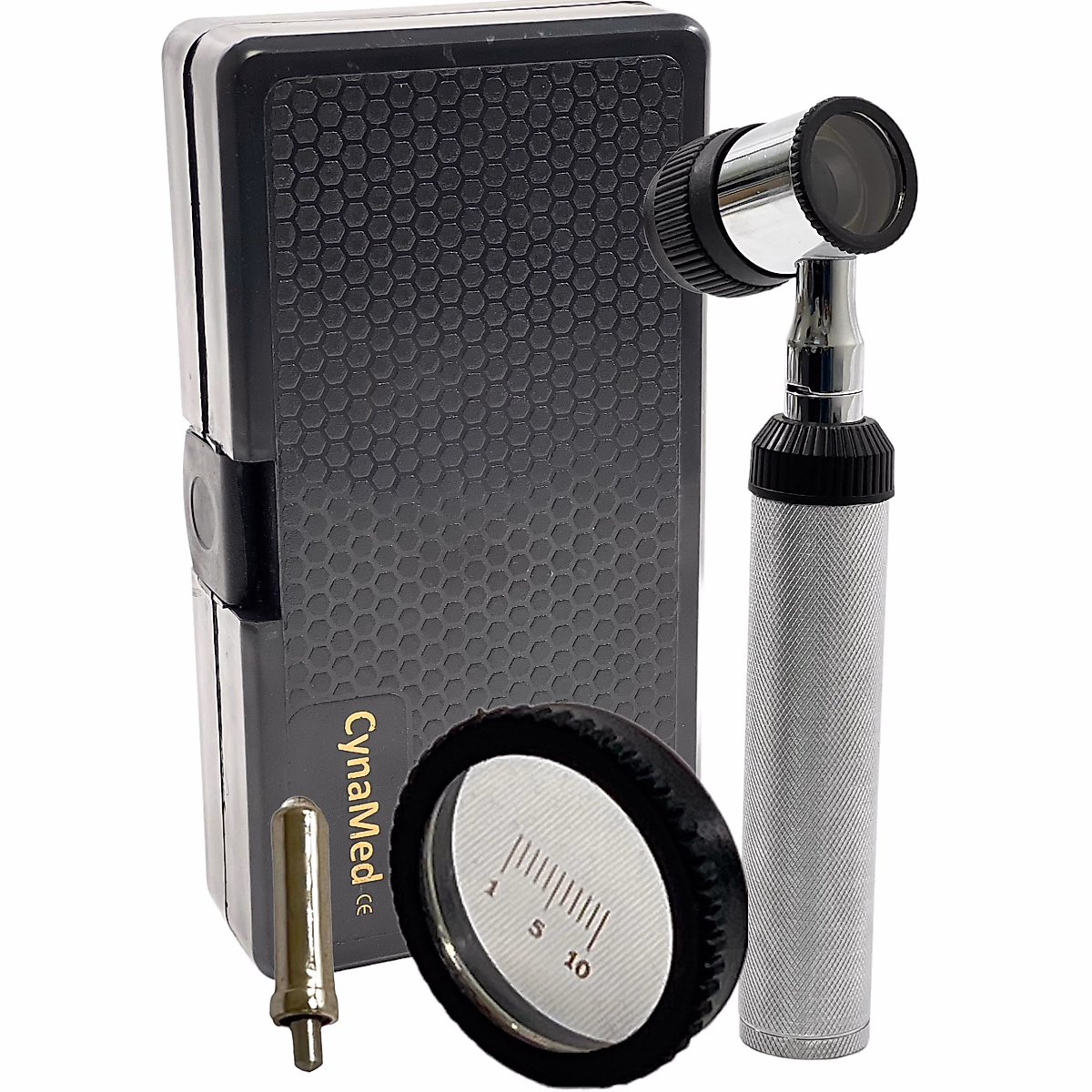 Skin Diagnostics Magnification Dermascope with Handle, Head, Bulb, 10x Magnification Lens, and Storage Case - Dermatology and Skin Care Set