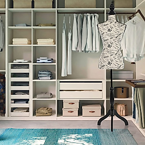 Mannequin Dress Form Mannequin Torso 60-67 Inch Height Adjustable Clothing Forms Easy to Move for Clothing Dress Jewelry Display with Tripod Wooden Base (CM, 60-67 Inches)