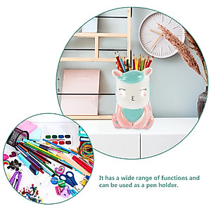 Angoily Utensil Crock Ceramic Kitchen Utensil Holder for Countertop Large Kitchen Tool Organizer Cutlery Caddy Unicorn