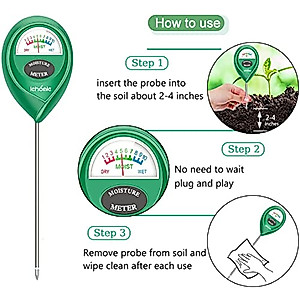 lehomle Soil Moisture Meter - Plant Water Meter - Moisture Meter for House Plants, Plant Care Tools-Green