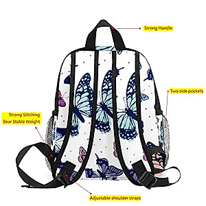 ZGONOHYE Girls Cute Mini Backpack Watercolor Butterfly Small Backpack School Bag Lightweight Preschool Backpacks Fashion Backpack Purse for Women Travel Bag Daypack for Girls Boys