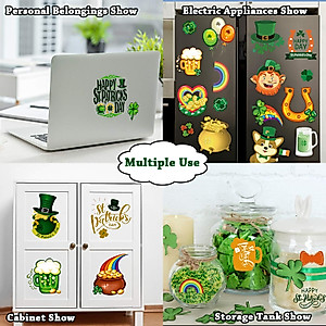 Leesgel 4 Sheets St Patricks Day Stickers Shamrock Stickers, St Patricks Day Party Favors Supplies, St Saint Patricks Day Stickers Party Decorations Accessories (51pcs)