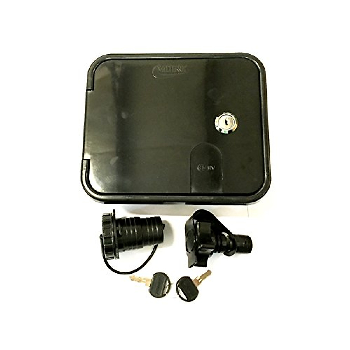 Valterra Black Gravity/City Water Hatch Fill Dish Lock Keys RV Trailer