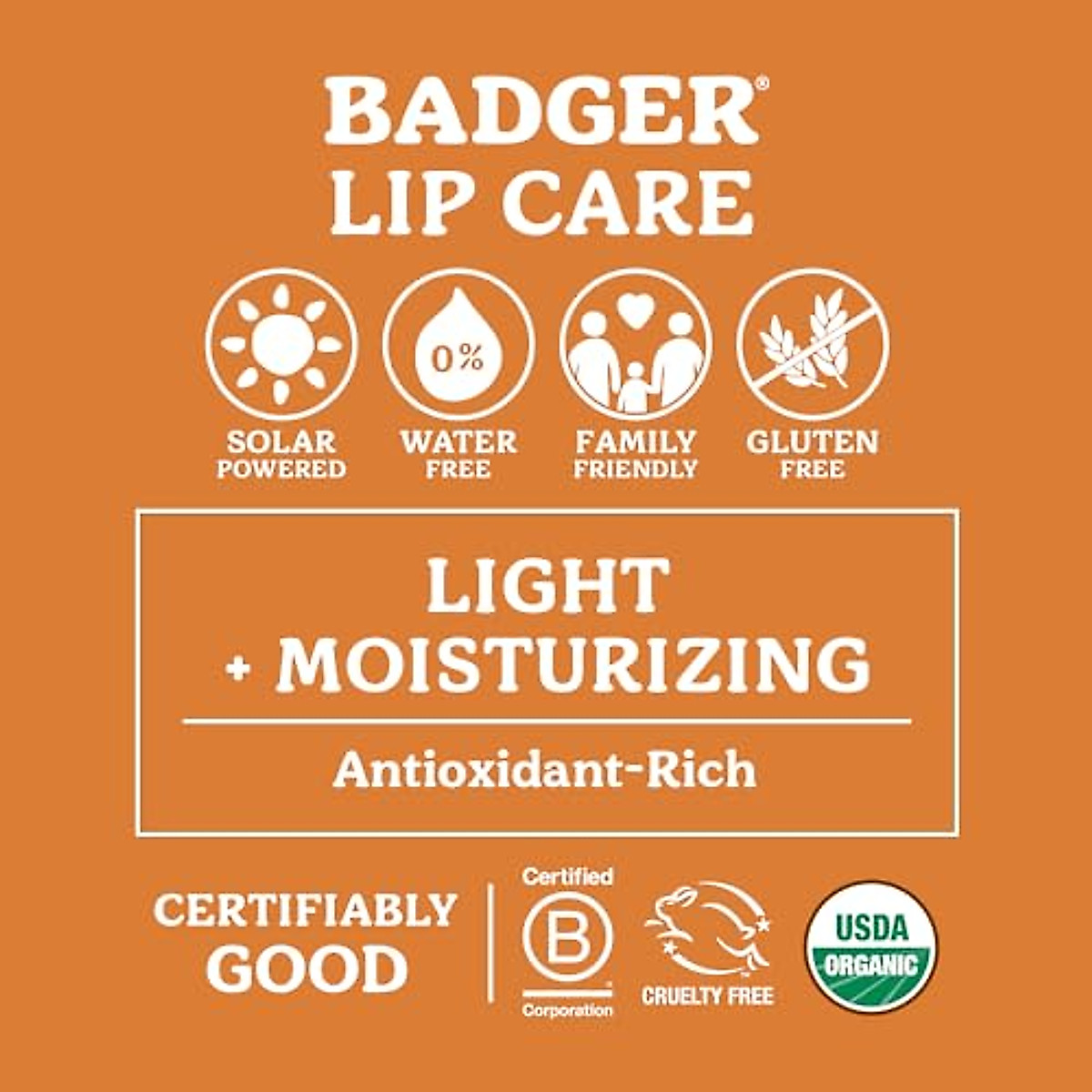 Badger Unscented Classic Lip Balm, 100% Organic Lip Balm for Sensitive Lips, Long Lasting Lip Moisturizer w/Light Silky Texture, 4 Pack