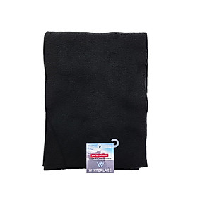 48 Pack Winter Scarves, Warm Winter Fleece Scarf Bulk Wholesale Donation Unisex Men Women (Black)