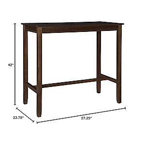 Linon 42 inch Height Pub Claridge Table, Rustic Brown Bar