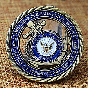 USA Navy Core Values Challenge Coin Collector's Medallion