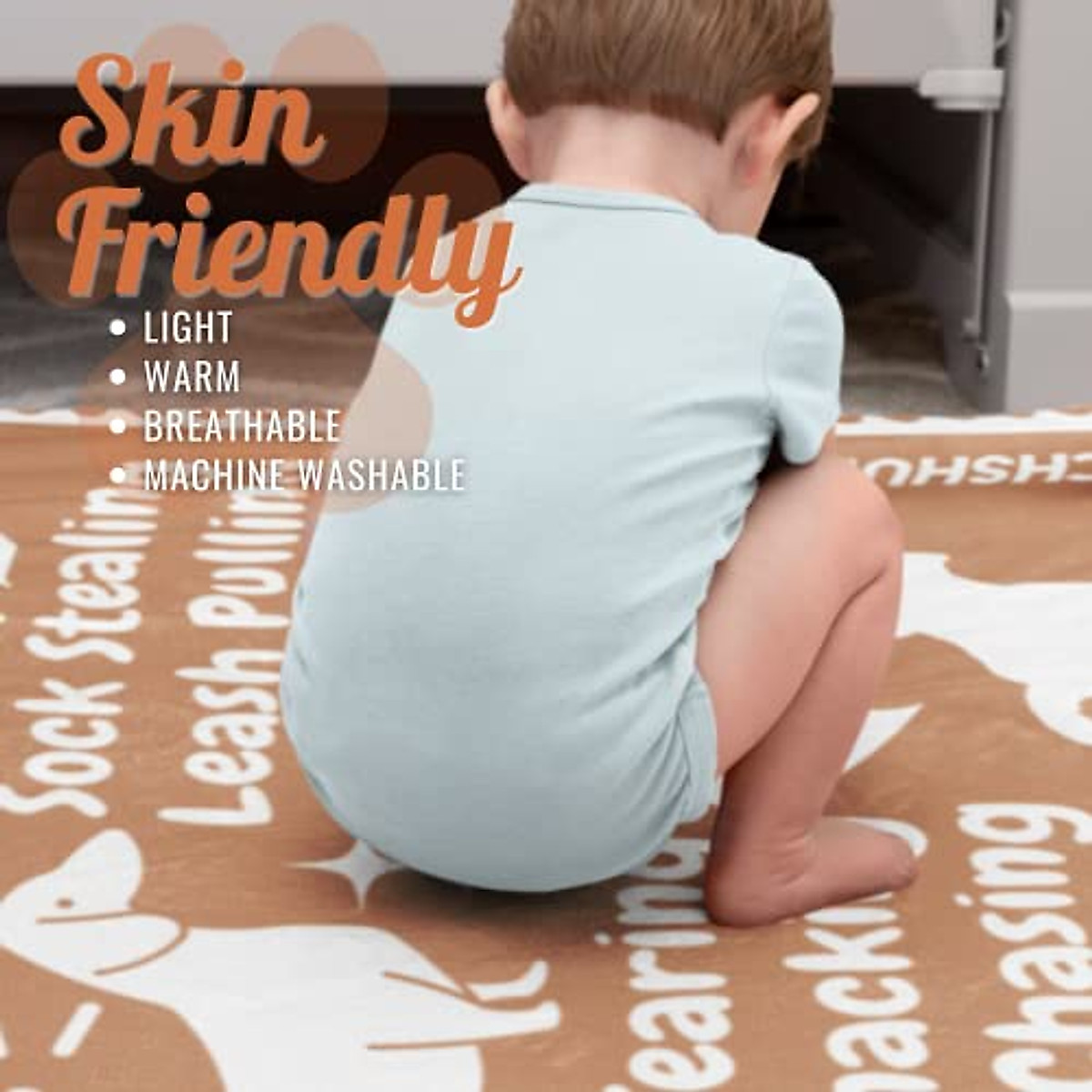 InnoBeta Dachshund Gifts, Dachshund Flannel Blanket for Dachshund Lovers, Soft Throw Blanket for Women, Her, Adults, Friends, Wife, Bed, Sofa Blanket - Brown 50"x 65"