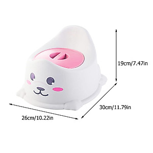 Kisangel Portable Seat Baby Potty Training Cute Grey Seal Toddlers Potty Baby Toilet Train for Toddlers Baby Training Toilet Portable Toilet