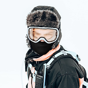 YESLIFE Thicker Ski Mask, Face Mask for Men and Women in Cold Weather, Skiing, Snowboarding, Motorcycle, UV Protection &amp; Wind Protection - Ultimate Thermal Retention