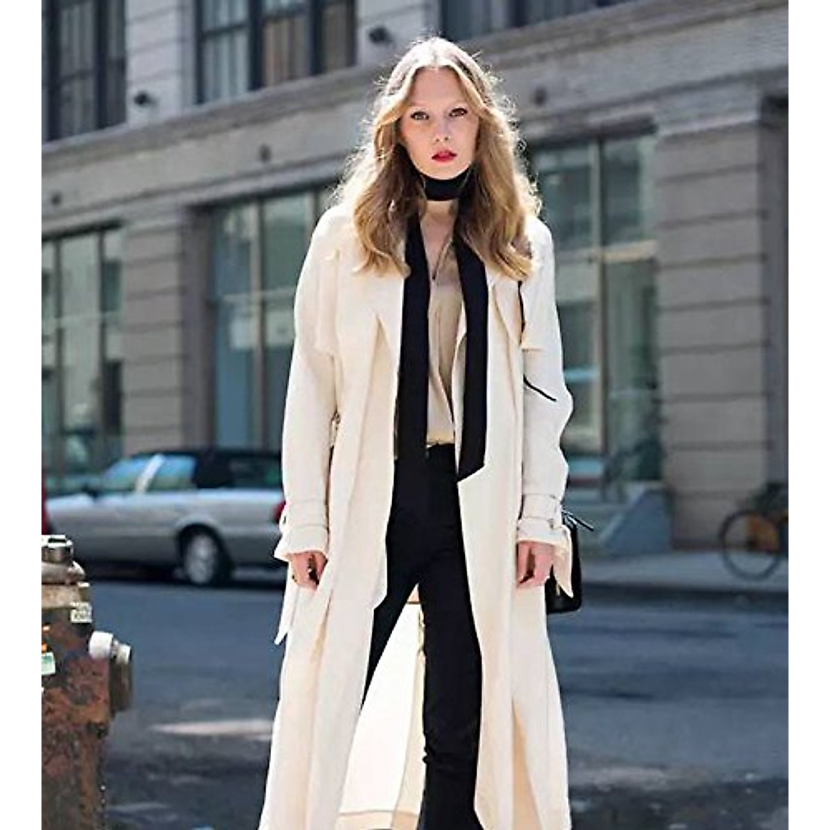 L'VOW Women's Stylish Soft Black Thin Skinny Scarf BoyFriend Tie Necktie Choker(Black)