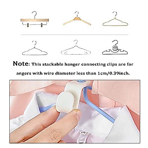 100PCS Clothes Hanger Connector Hooks, Cascading Hanger Hooks for Heavy Duty Space Saving Cascading Connection Hooks, Load 30 Pounds (Multicolor-100pcs)