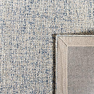 SAFAVIEH Abstract Collection 8' x 10' Ivory/Blue ABT471M Handmade Premium Wool Area Rug