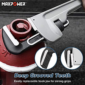 MAXPOWER 36-inch Pipe Wrench, Heavy Duty Straight Pipe Wrench Aluminum Plumber Wrench