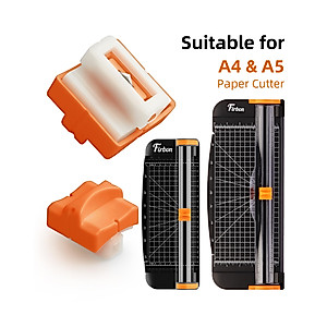 Firbon 2Pcs Refill Blades for A4 A5 Paper Cutter, Spring-Loaded Safeguard Design Replacement Blade for Paper Trimmers