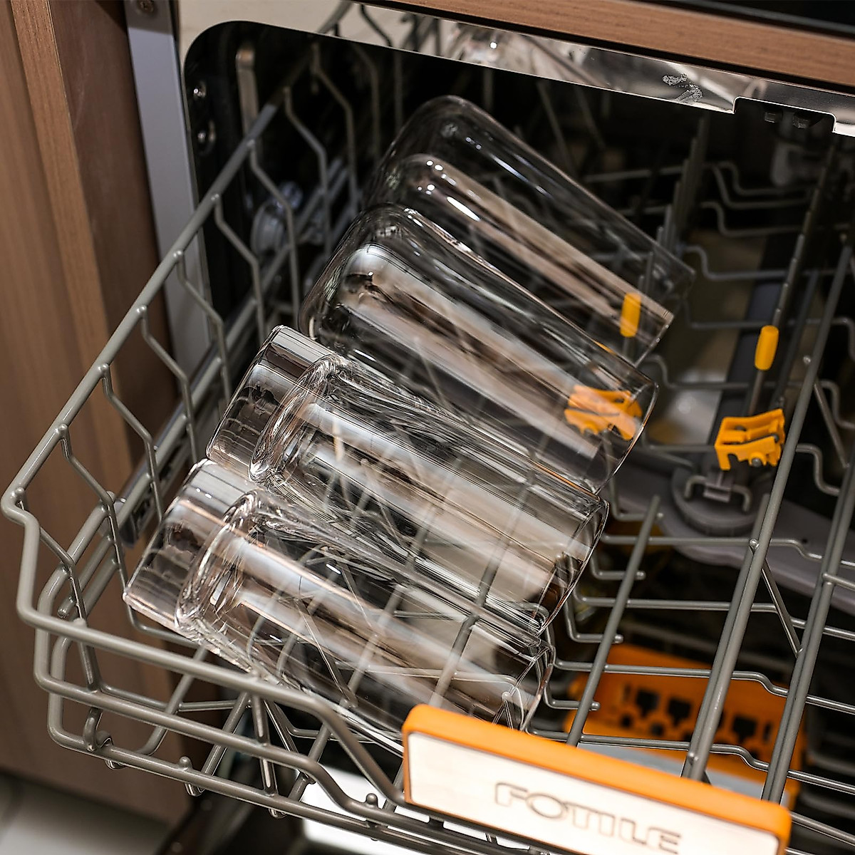 Wlasss Drinking Glasses Set of 6, 13oz Crystal Highball Glasses, Clear Tall Glass Cups,Water Glass for Kitchen, Beer, Juice, Whiskey,Mojito Cocktail Glasses for Bar Glassware