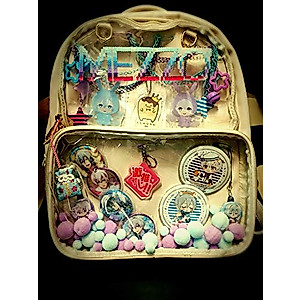 Youndcc Ita Bag Chain Ita Bag Accessories DIY Accessories Ita Bag Decoration Pins, Cosplay,Comic Con WHITE