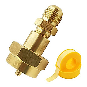 MENSI Brass Adapter with 3/8" Male Flare Thread Hook Up High Pressure Extension Hose with 3/8" Female Flare for Mapp Gas, 1LB Propane Tank for Torch, Grill