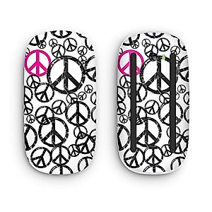 Design Skinz Peace Collage Vinyl Decal Compatible with The Apple Magic Mouse 2 (Wireless, Rechargable) with Multi-Touch Surface