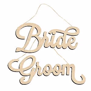 TOYANDONA Bride to be Sign 2pcs Wood Sign Letter Wall Hanging Decoration Wedding Photo Booth Prop