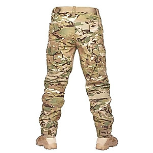 TRGPSG Men's Hiking Pants, Outdoor Lightweight Travel Pants Cargo Pants Work Pants for Men WG4F CP Camo 34