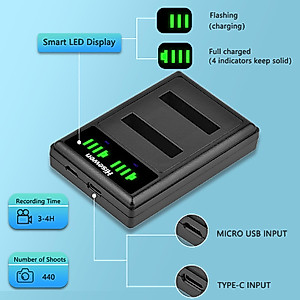 Hisewen NB-6L NB-6LH Batteries 2 Pack and Dual LED Battery Charger for Canon PowerShot SX530 HS,SX710 HS,SX700 HS, SX610 HS,SX600 HS,SX540 HS,SX510 HS, SX500 is,SX280 HS,D30,S90