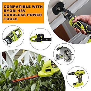 Amsbat 2-Pack 3600mAh Ni-Mh Replacement for Ryobi 18V Battery P100 P101 ABP1801 ABP1803 BPP-1813 BPP-1815 + P117 Replacement for Ryobi 18V Battery ONE+ Charger P117 P118 P119